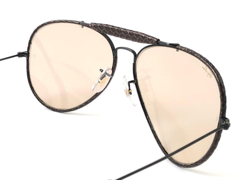 New Vintage Ray Ban Leathers Outdoorsman 62Mm Woven Changeable ...