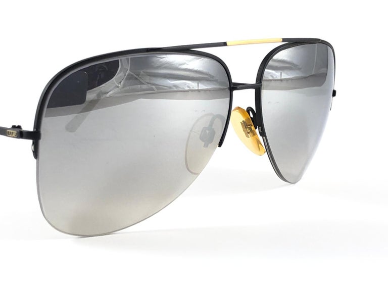New Vintage Safilo Ufo 2000 Half Frame Aviator 80's Sunglasses Made in ...