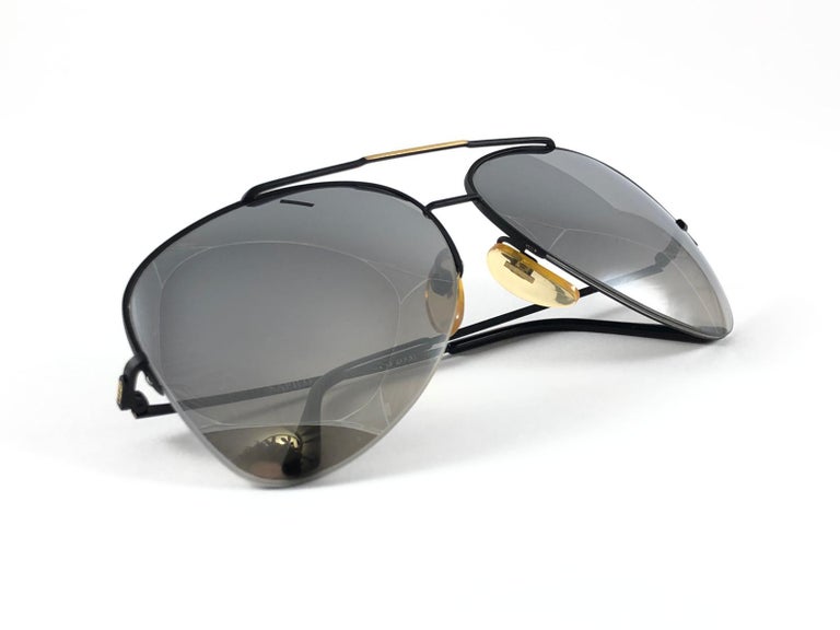 New Vintage Safilo Ufo 2000 Half Frame Aviator 80's Sunglasses Made in ...