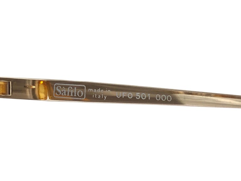 New Vintage Safilo Ufo 501 Amber Frame Made in Italy 1980's Sunglasses ...