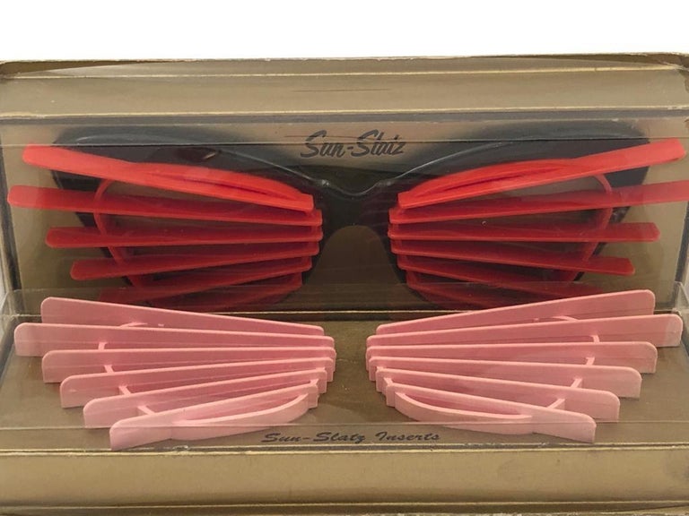 New Vintage Sun Slatz Shutter Shades Sunglasses 1950's Made in France ...