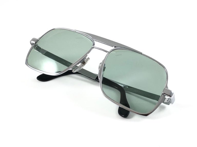 New Vintage Univis Bronzini Silver Frame Green Lenses 1980's USA ...