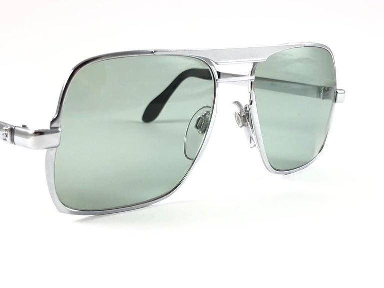 New Vintage Univis Bronzini Silver Frame Green Lenses 1980's USA ...
