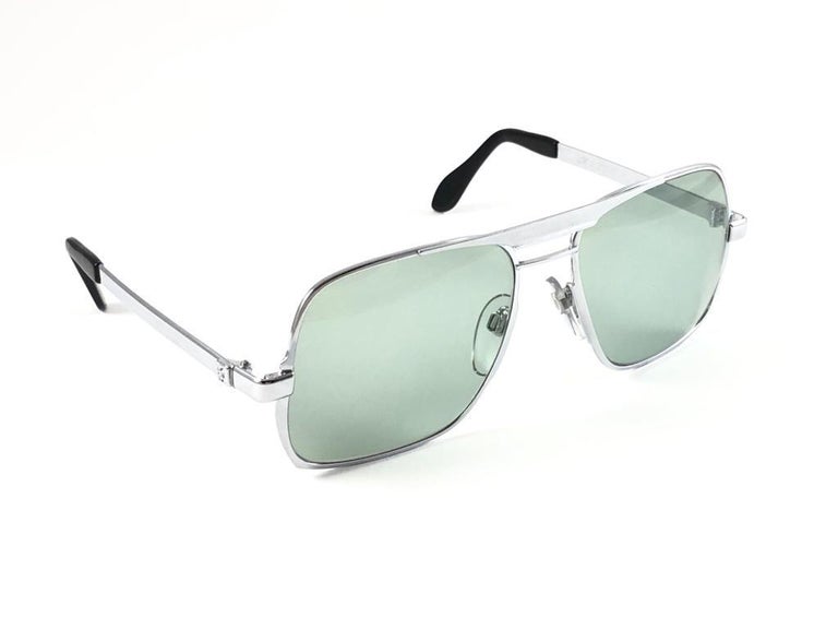 New Vintage Univis Bronzini Silver Frame Green Lenses 1980's USA ...