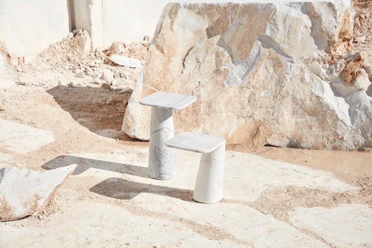 New Volumes Marble Hurlysi Low Side Table by Thomas Coward For Sale at ...
