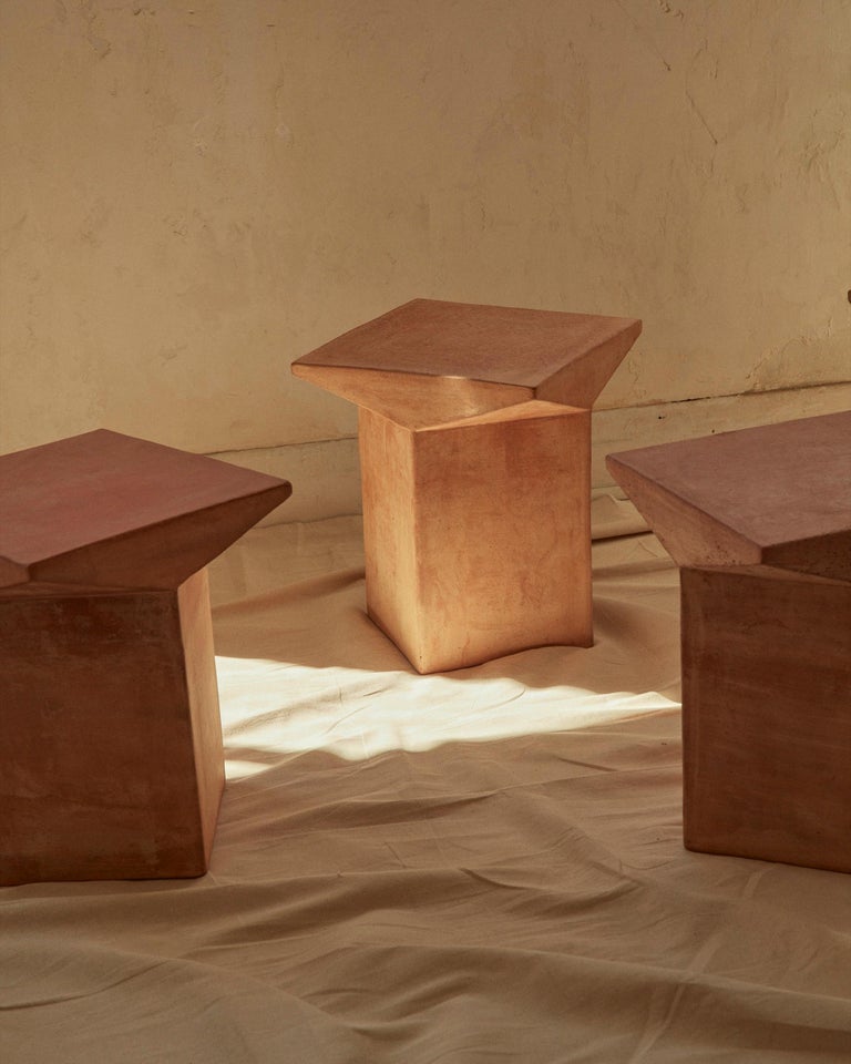 New Volumes Terracotta Pitcher Stool by Adam Goodrum For Sale at 1stDibs