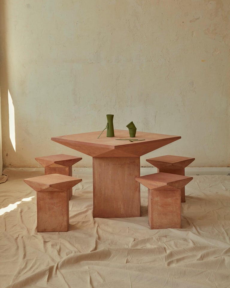 New Volumes Terracotta Pitcher Table by Adam Goodrum For Sale at 1stDibs