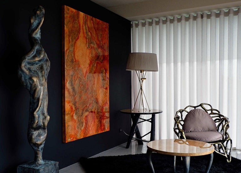 New Wall Panel Lighting finished in Translucent "Marbled" Painting For ...