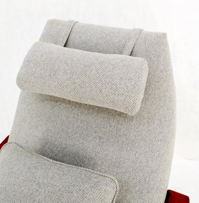 New Wool Upholstery Danish Mid-Century Modern Rocking Lounge Arm Chair ...