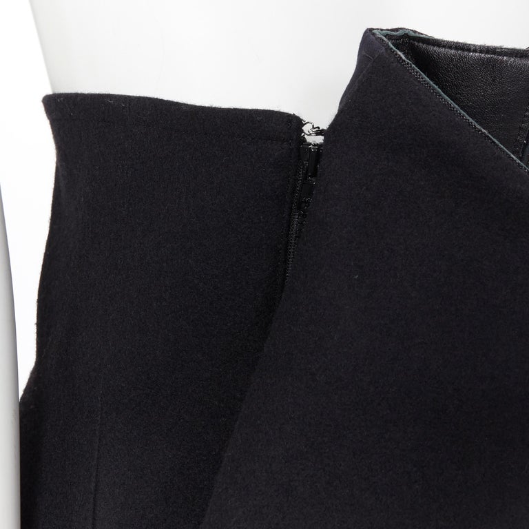 new YOHJI YAMAMOTO AW18 Runway black leather patchwork corset bustier ...