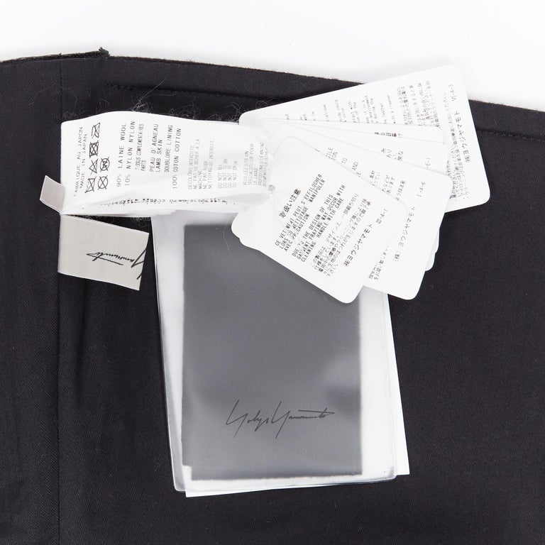 new YOHJI YAMAMOTO AW18 Runway black leather patchwork corset bustier ...