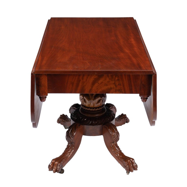 New York Neoclassic Drop Leaf Breakfast Table, '1825' For Sale at 1stDibs