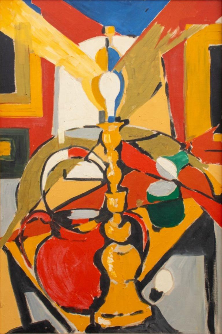 New York School Cubist Still Life Oil on Canvas For Sale at 1stDibs