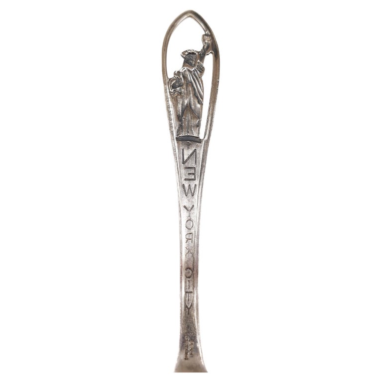 New York Statue of Liberty collectors souvenir Silver teaspoon For Sale ...