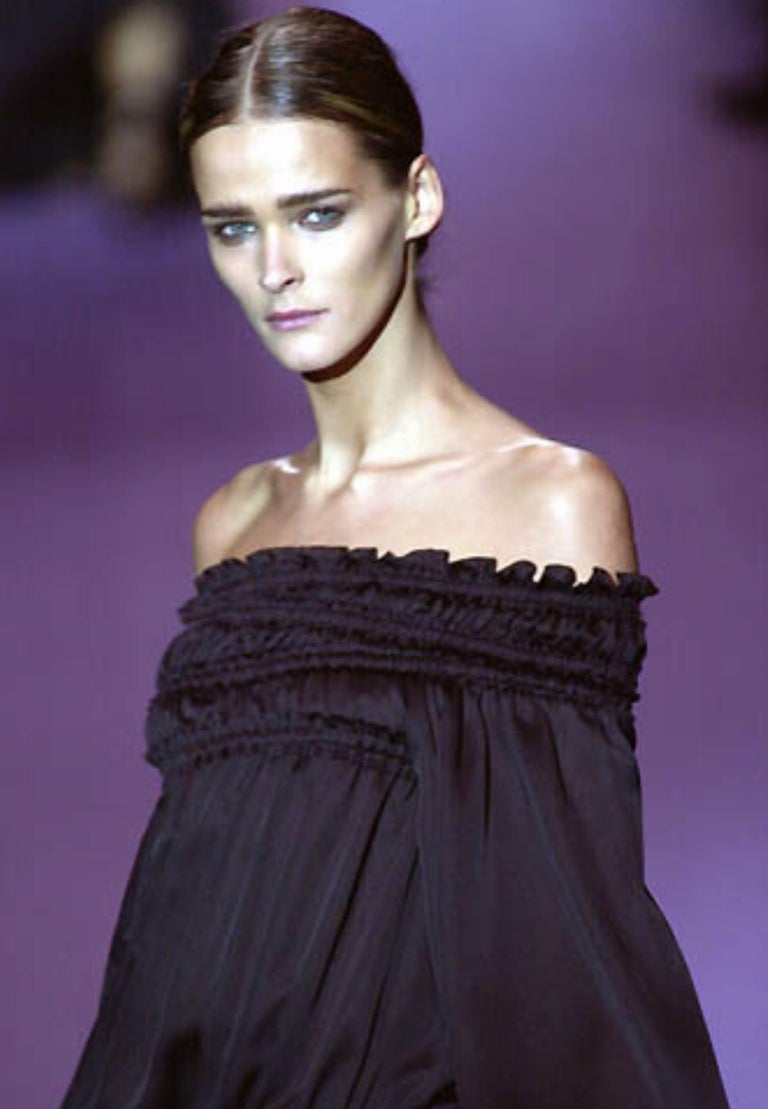 New Rare Yves Saint Laurent F/F 2001 Famous Silk Runway Blouse Top Sz ...