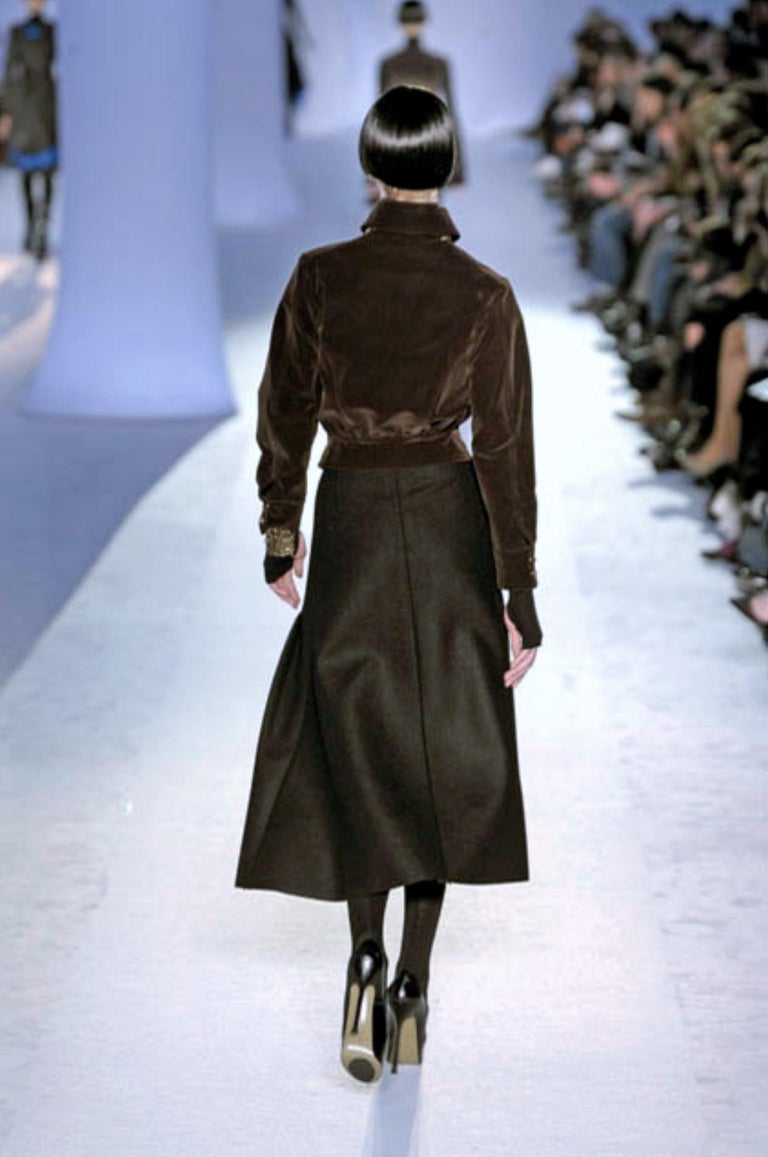 New Yves Saint Laurent YSL F/W 2008 Runway Heavy Wool Skirt and Jacket ...