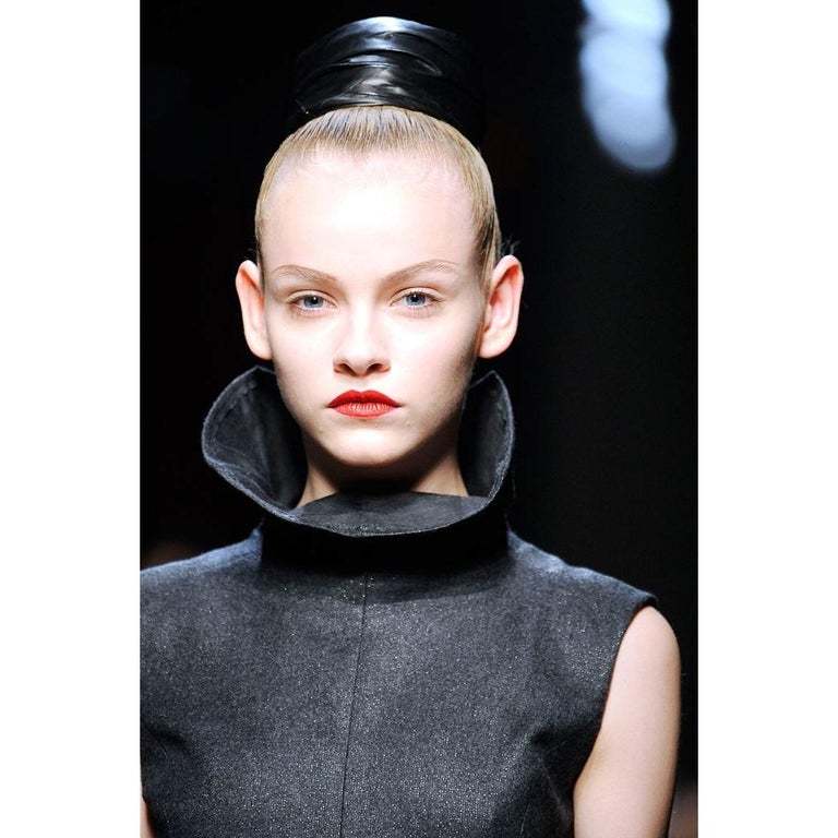 New Yves Saint Laurent YSL F/W 2009 Runway Wool Lurex Dress Sz FR42 at ...