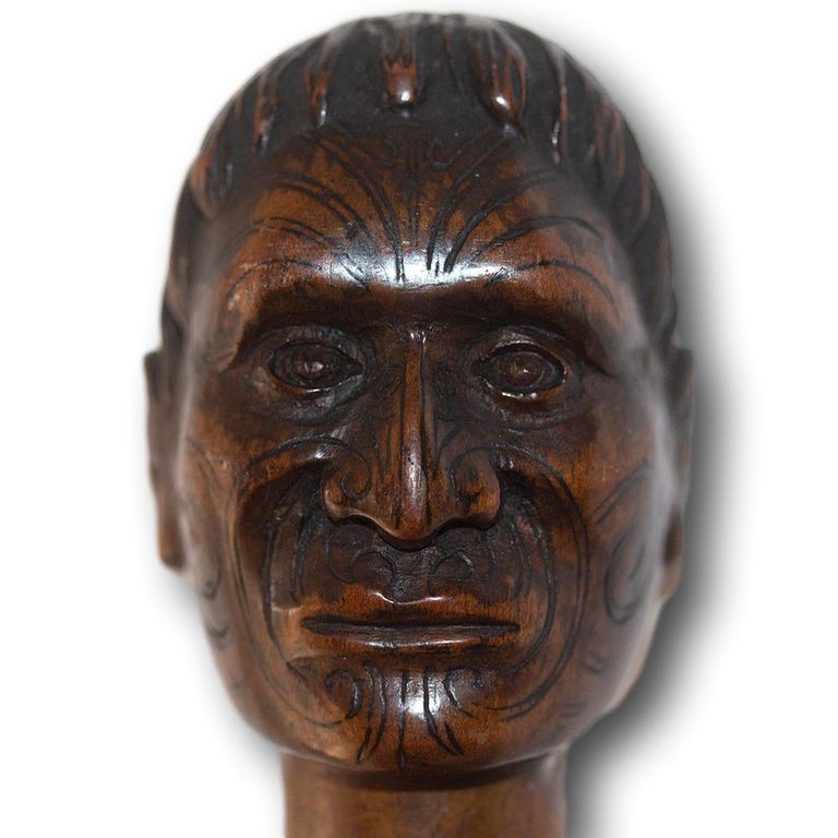 New Zealand Maori Tokotoko Walking Stick For Sale at 1stDibs