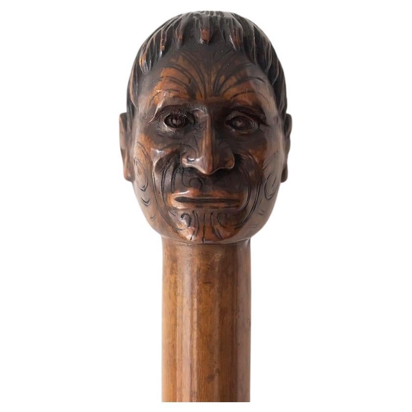 New Zealand Maori Tokotoko Walking Stick For Sale at 1stDibs