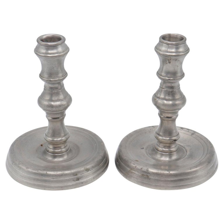 Newburyport Pewter Candlesticks by Towle, a Pair at 1stDibs
