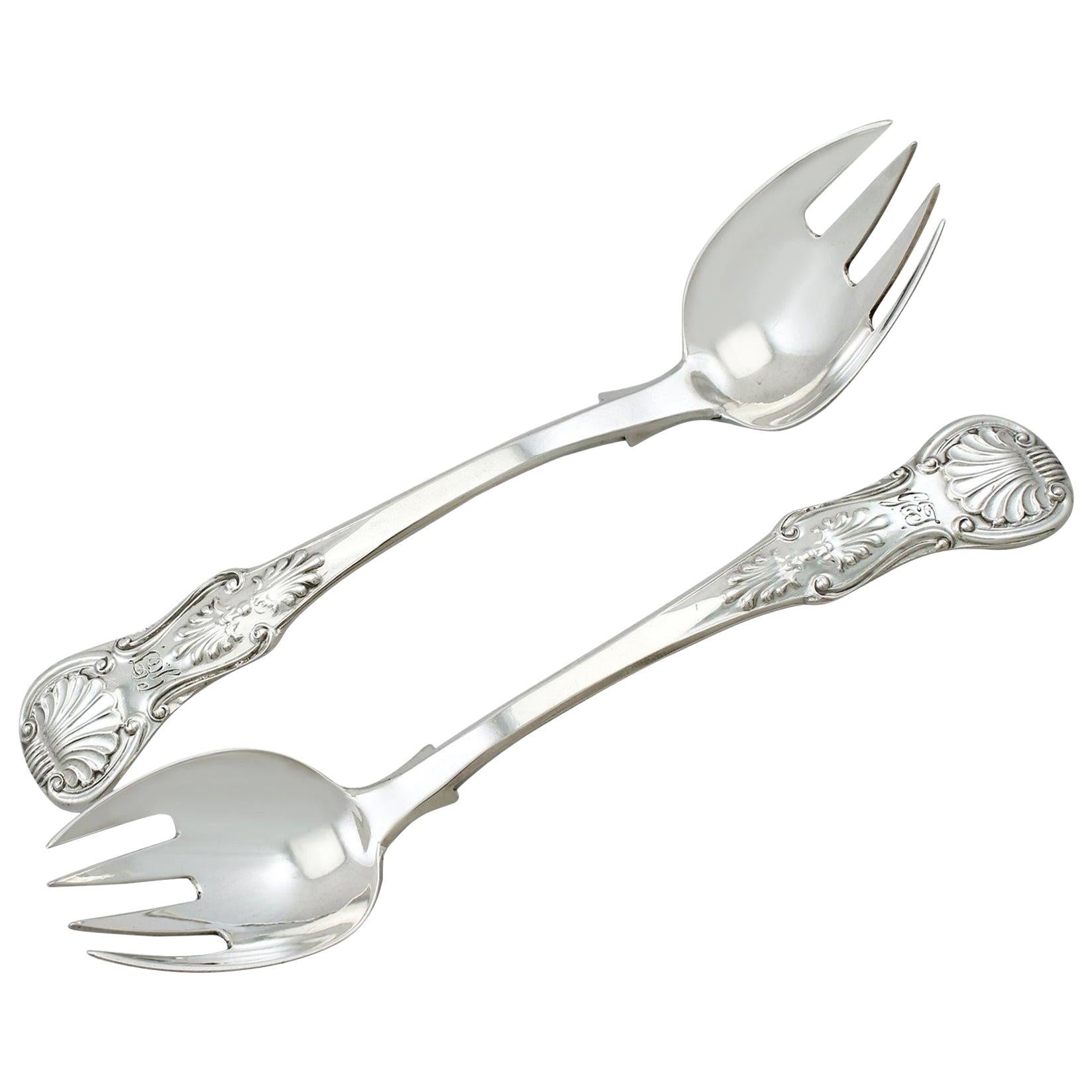 Antique Victorian Newcastle Sterling Silver Runcible Spoons For Sale at ...