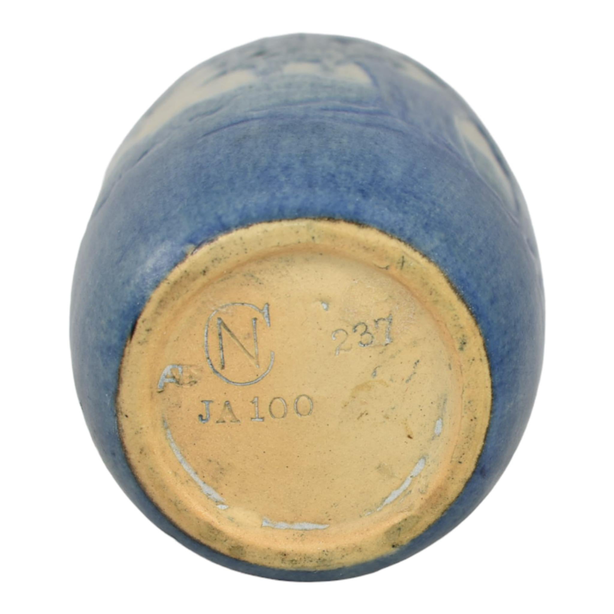 Newcomb College 1917 Arts and Crafts Pottery Blue Mossy Trees Vase ...
