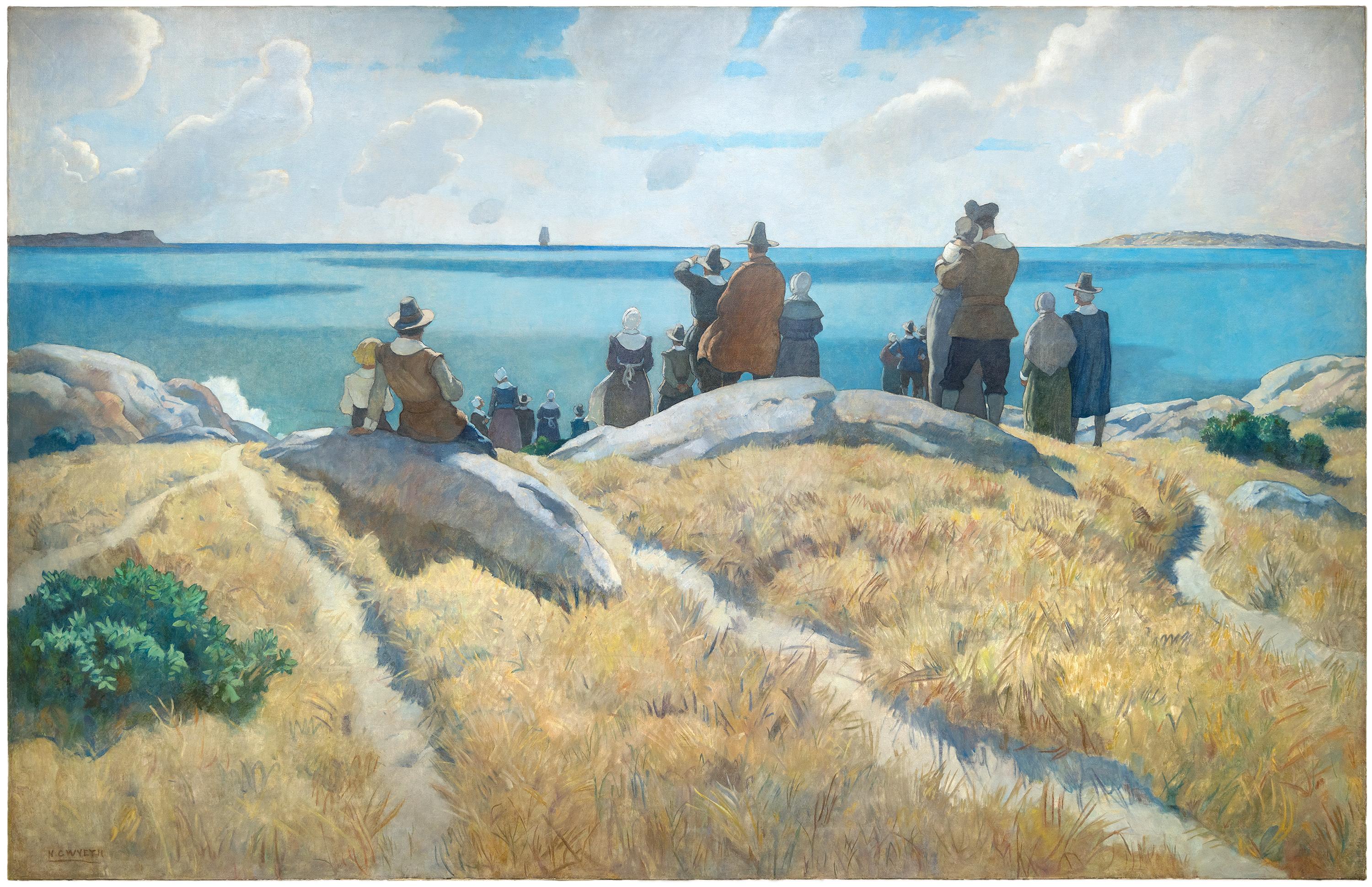 Newell Convers Wyeth - The Christmas Ship in Old New York For Sale at ...