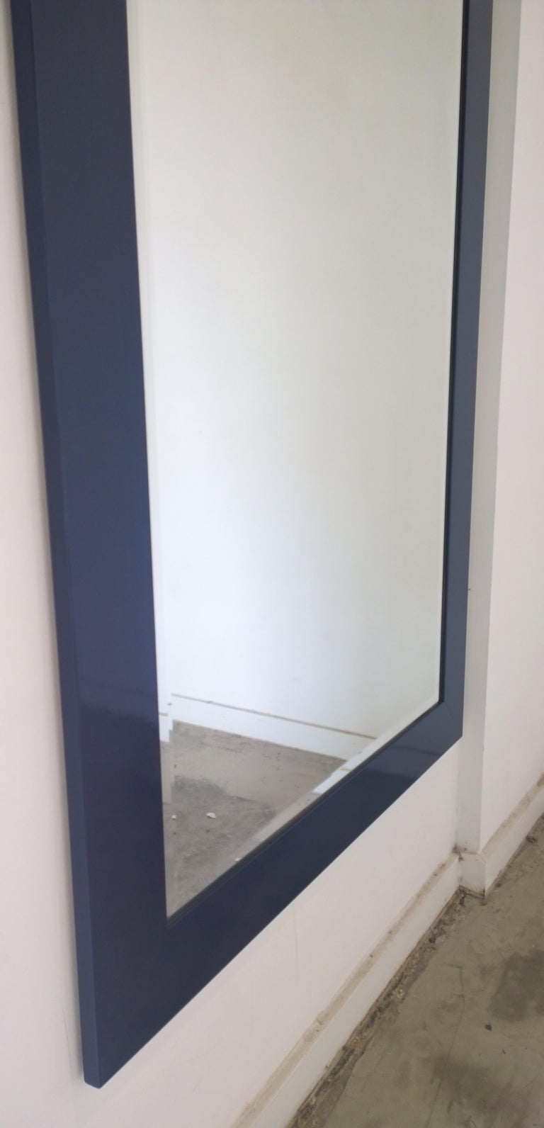 Newly Lacquered Classic Blue Wood Frame Floor / Full Length /Wall ...