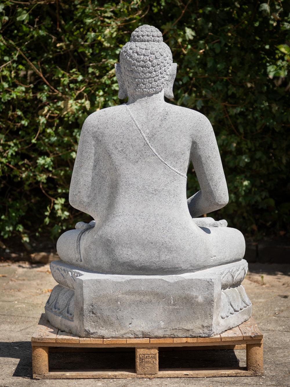 Newly made Buddha statue hand carved from a single block lavastone For ...