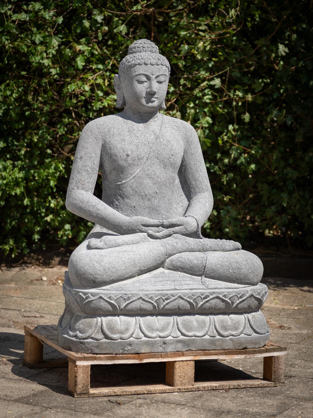 Newly made Buddha statue hand carved from a single block lavastone For ...