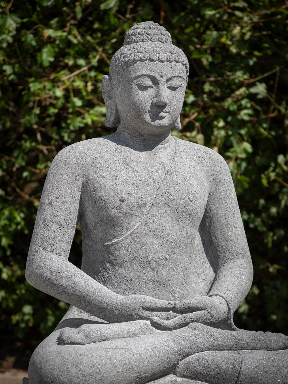 Newly made Buddha statue hand carved from a single block lavastone For ...