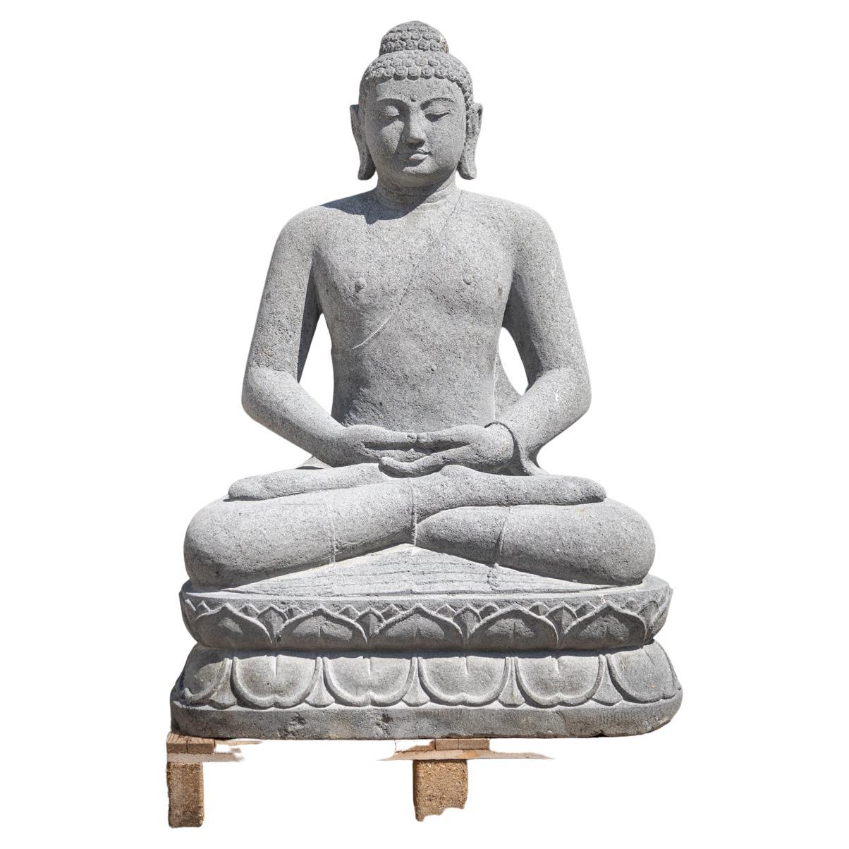 Newly made Buddha statue hand carved from a single block lavastone For ...