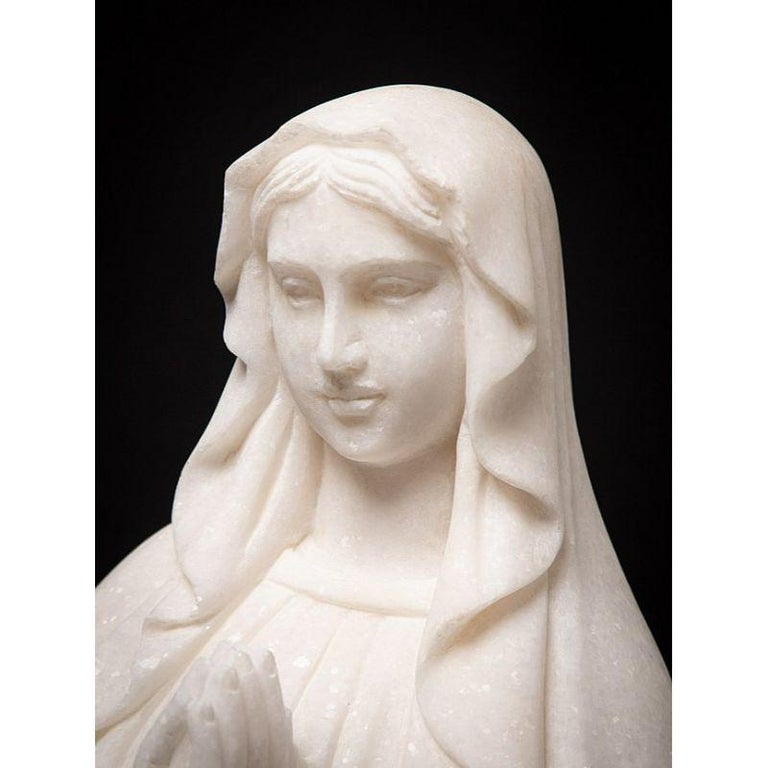 Newly Made Marble Maria Statue from Italy For Sale at 1stDibs