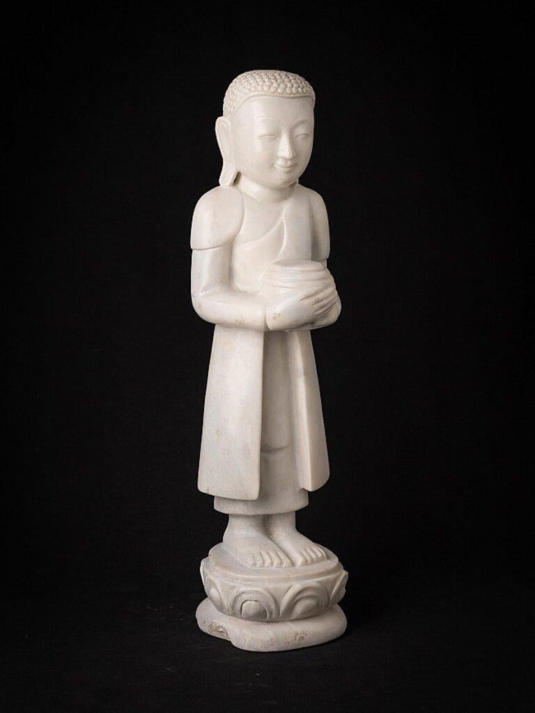 Newly Made Marble Monk Statue from Burma For Sale at 1stDibs