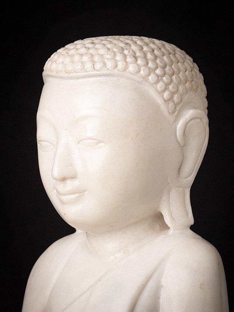 Newly Made Marble Monk Statue from Burma For Sale at 1stDibs