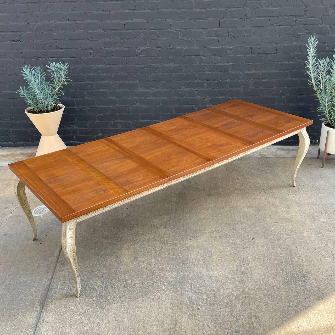 Newly Refinished - Large Expanding Antique French Provincial Dining ...