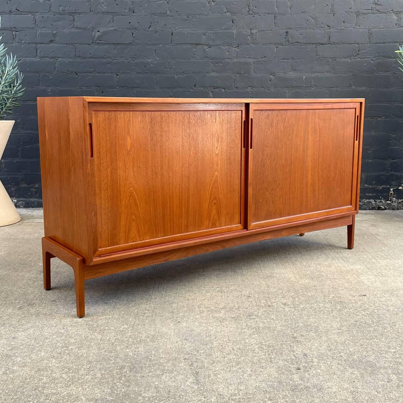Newly Refinished - Mid-Century Danish Modern Teak Credenza by William ...