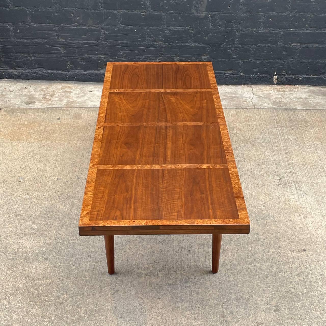 Newly Refinished - Mid-Century Modern Walnut Coffee Table For Sale at 1stDibs