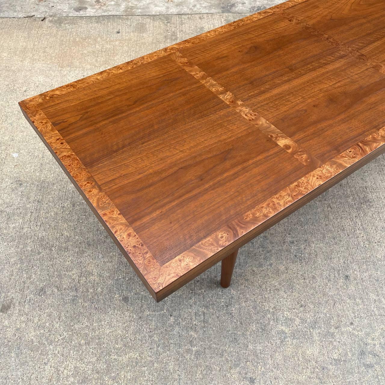 Newly Refinished - Mid-Century Modern Walnut Coffee Table For Sale at 1stDibs
