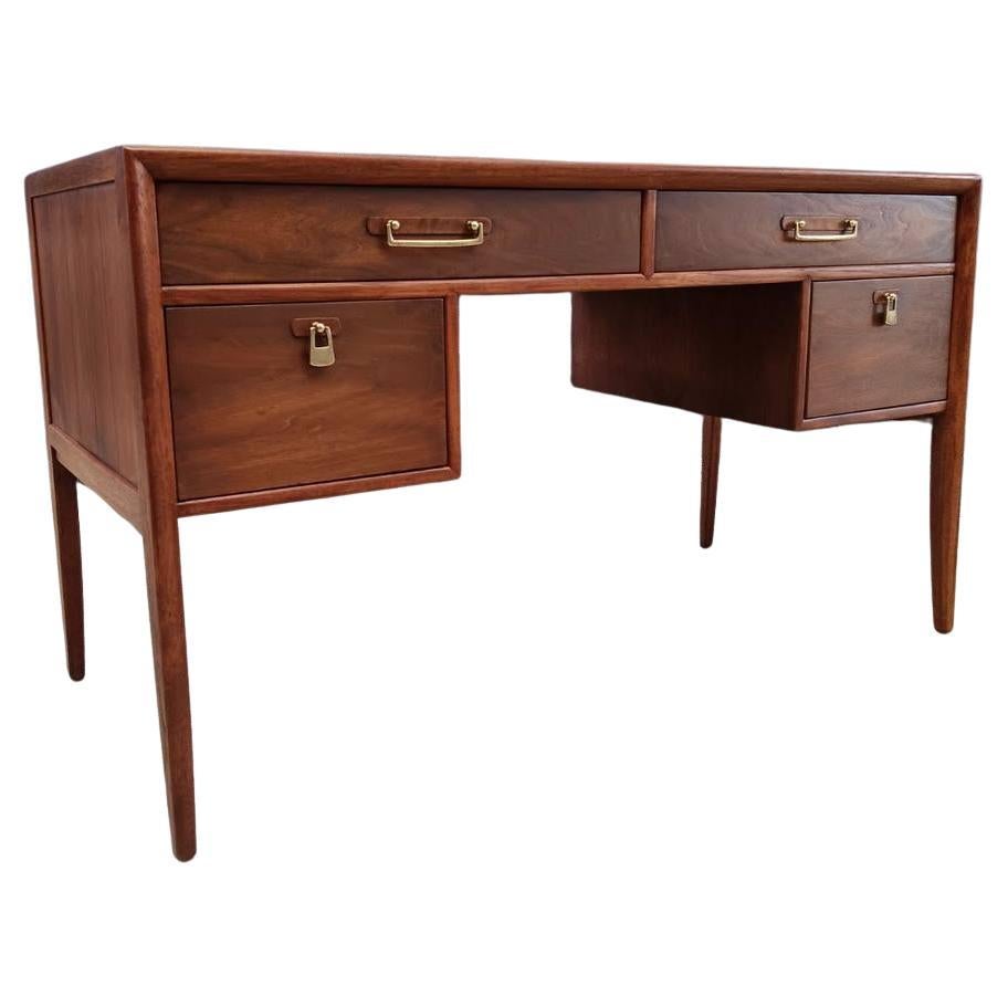 Newly Refinished - Mid-Century Modern Walnut Desk by Drexel For Sale at ...