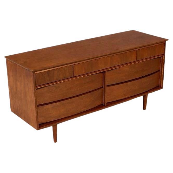 Newly Refinished - Mid-Century Modern Walnut Dresser by Dixie For Sale ...