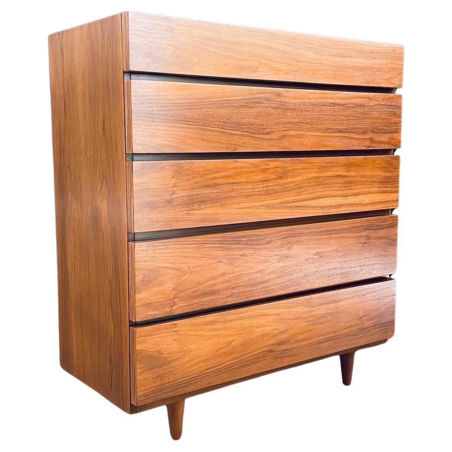 Newly Refinished - Mid-Century Modern Walnut Highboy Dresser For Sale ...