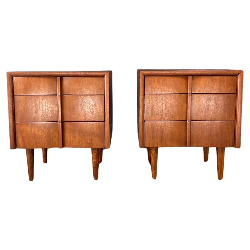 Newly Refinished - Pair of Mid-Century Modern Walnut Night Stands For ...