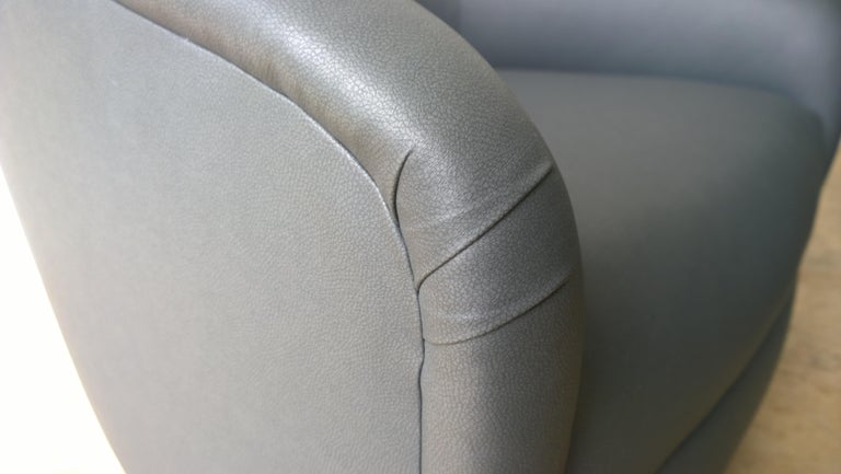 Newly Upholstered in Knoll Whip Gray Barrel Back Club/Armchairs on ...
