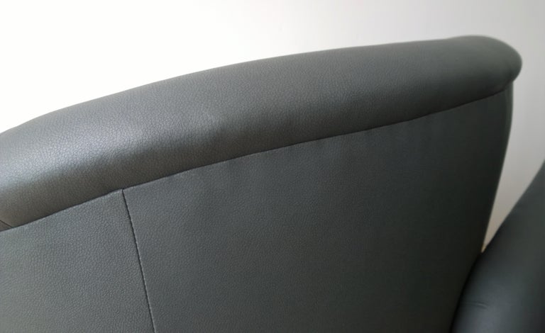 Newly Upholstered in Knoll Whip Gray Barrel Back Club/Armchairs on ...