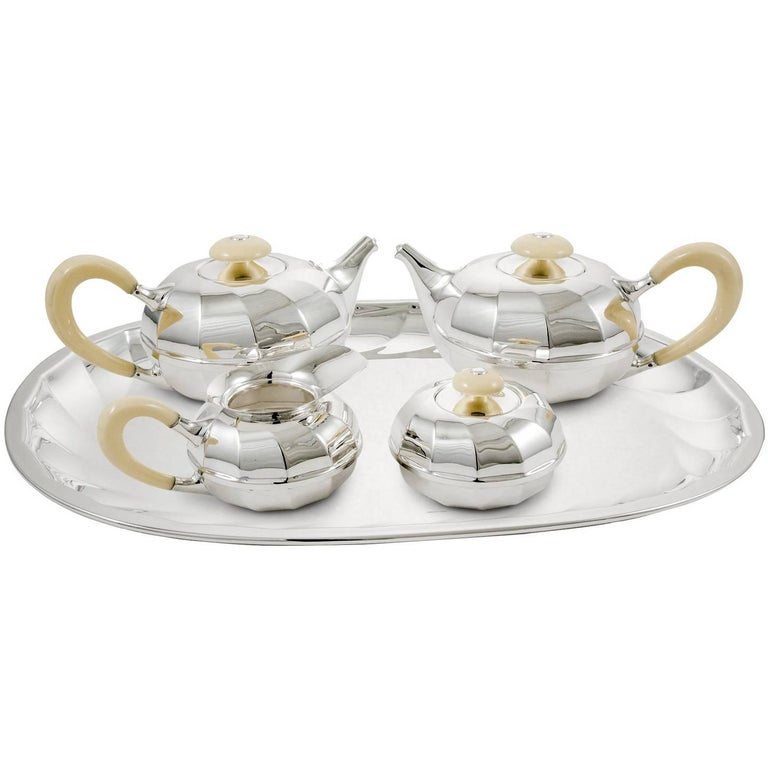 Newport Five-Piece Coffee and Tea Set For Sale at 1stDibs