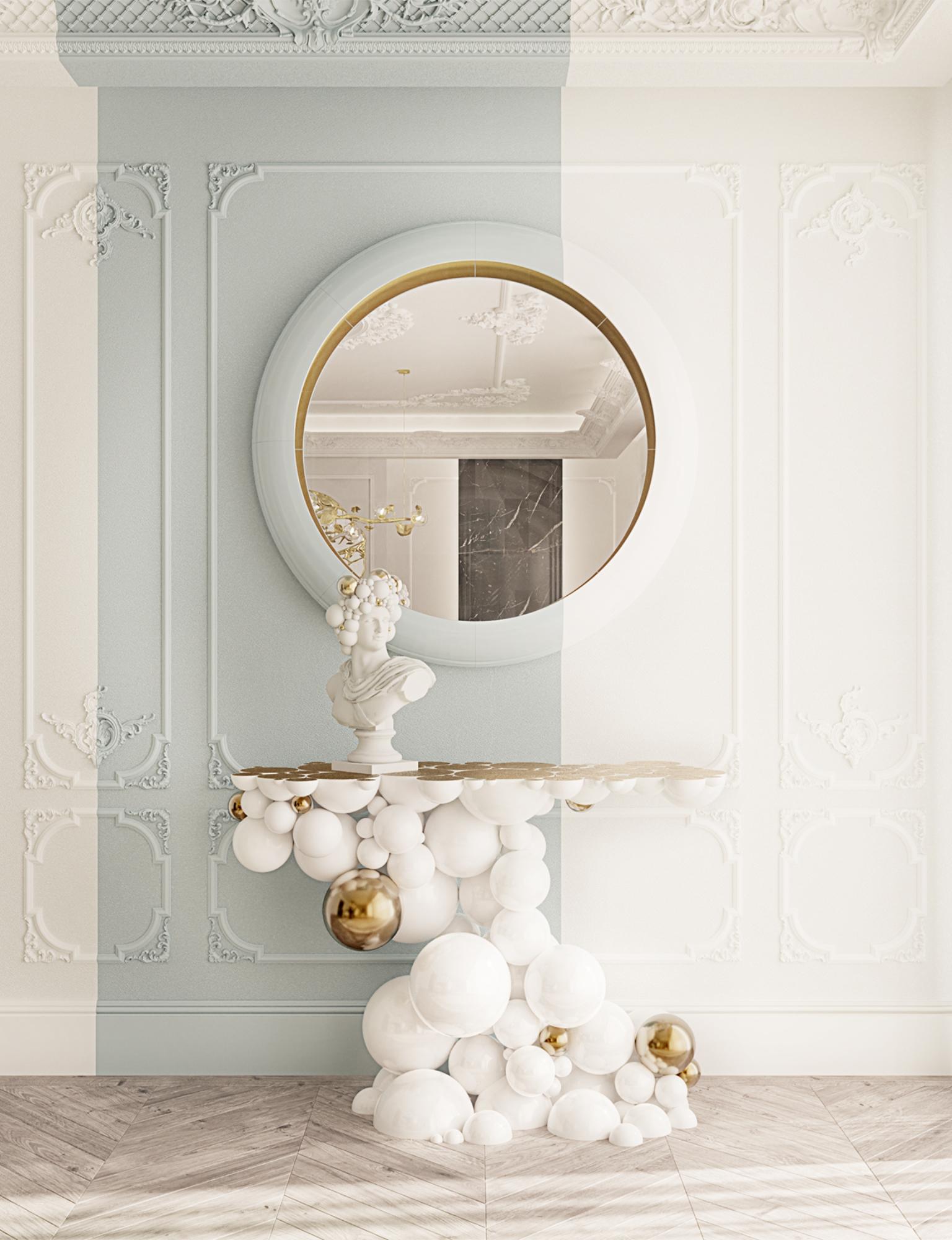 Newton White Console For Sale at 1stDibs