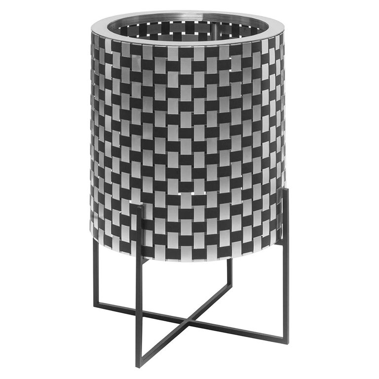 Nexum Optical 30 Black Cachepot For Sale at 1stDibs