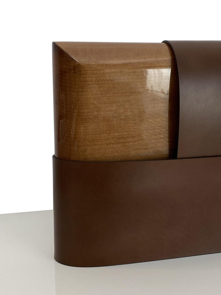 Nexus, an Oversized Headboard in Woven Leather For Sale at 1stDibs