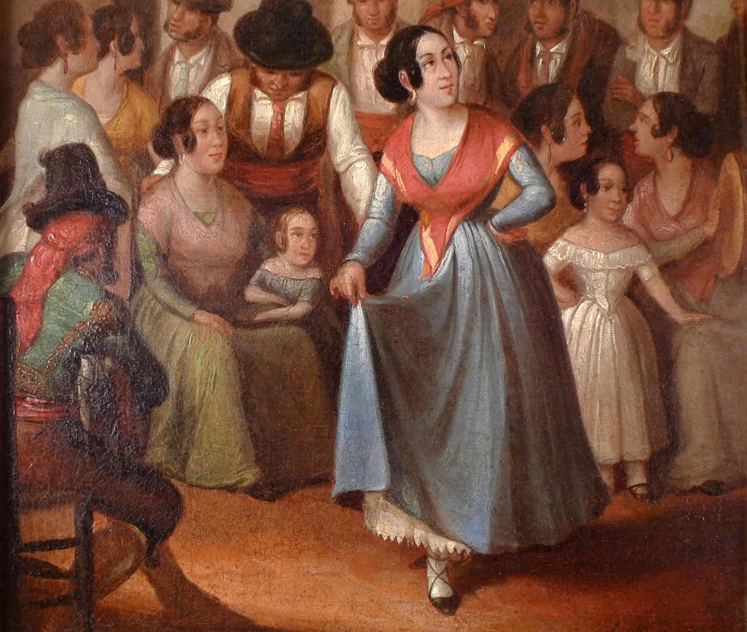 Ángel María Cortellini - "El bautizo", huile sur toile du XIXe siècle ...